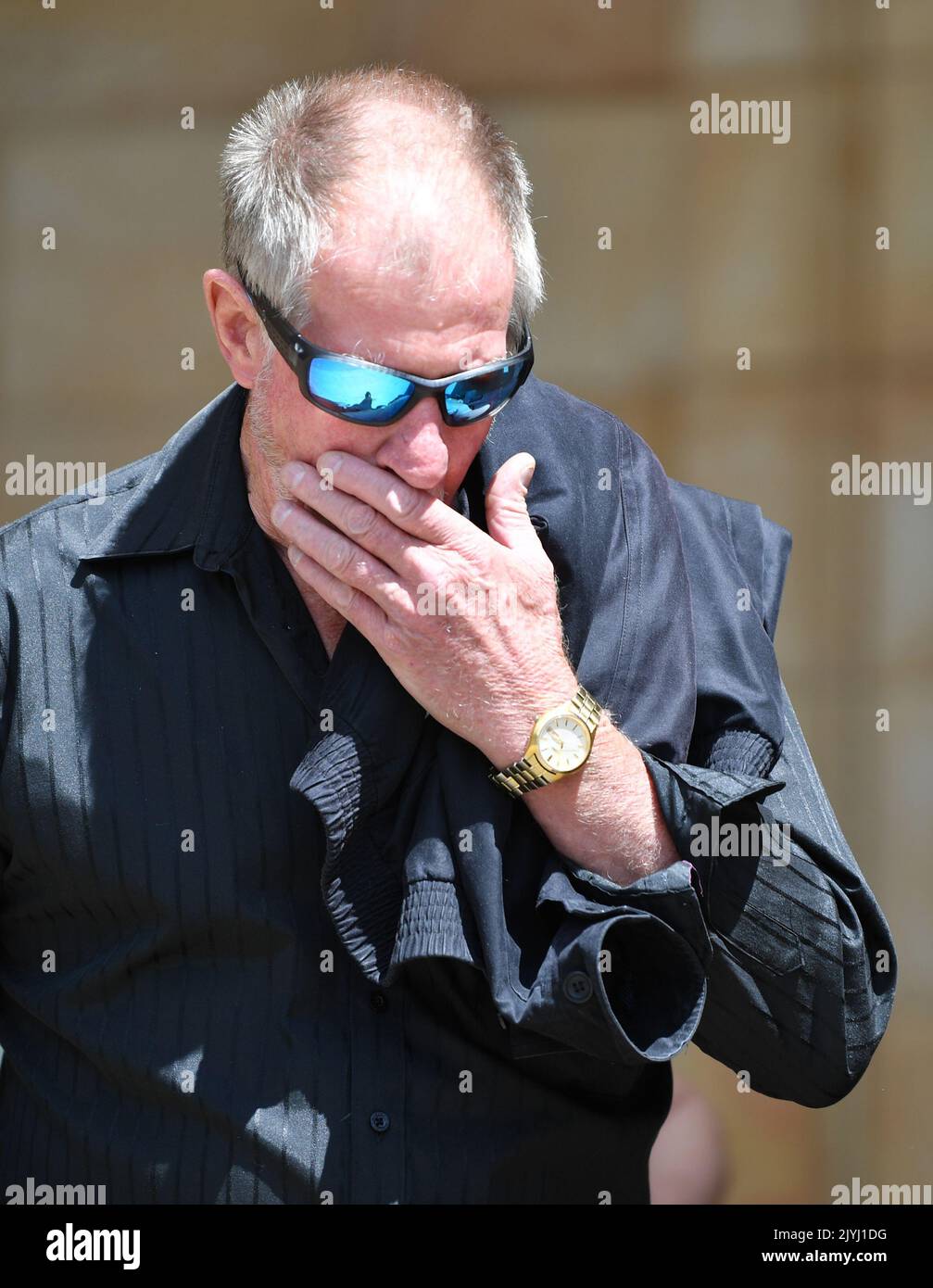 Malcolm Boyce the father of Mark is seen outside the Adelaide ...