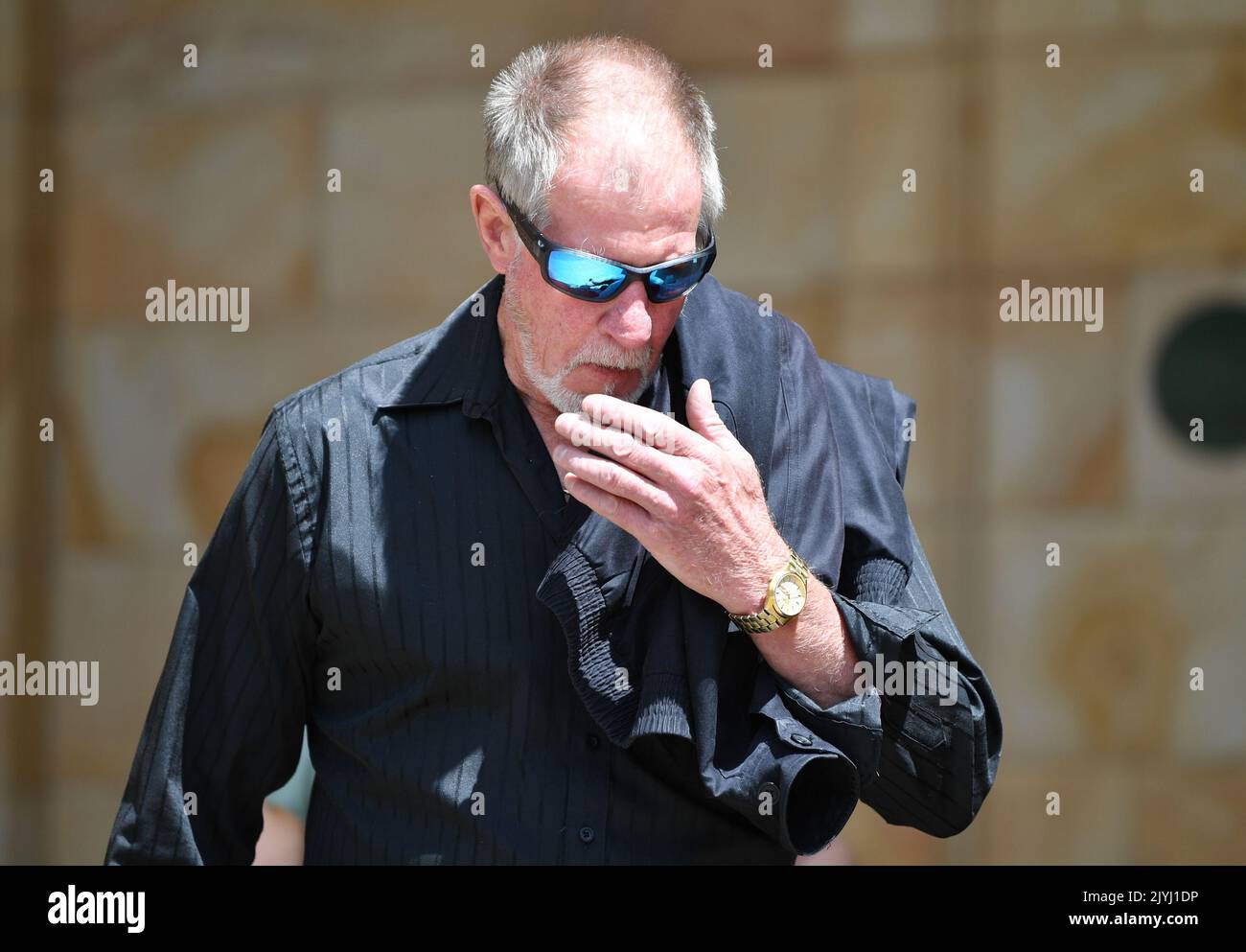 Malcolm Boyce the father of Mark is seen outside the Adelaide ...