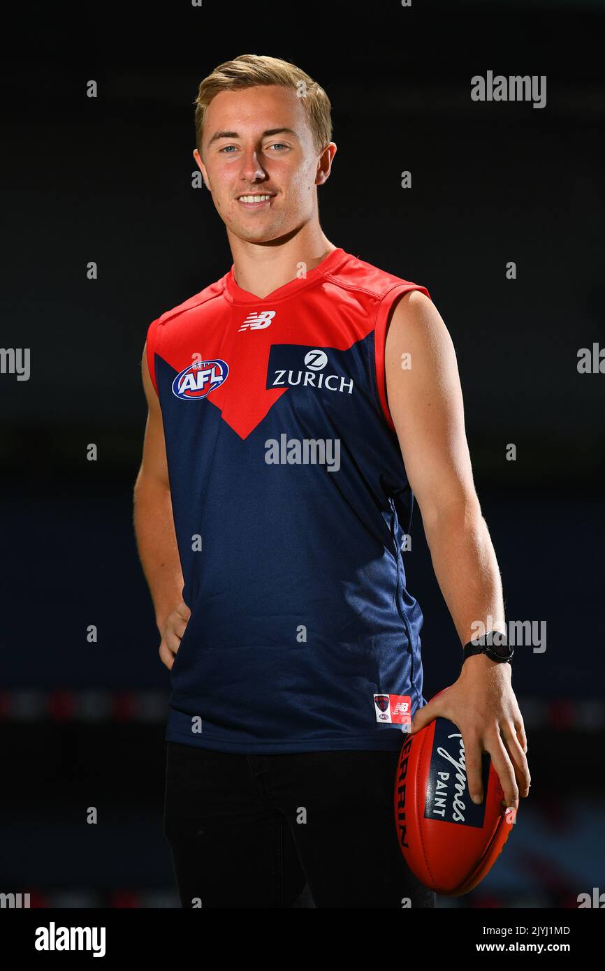Bailey Laurie of the Melbourne Demons who has been selected in the ...