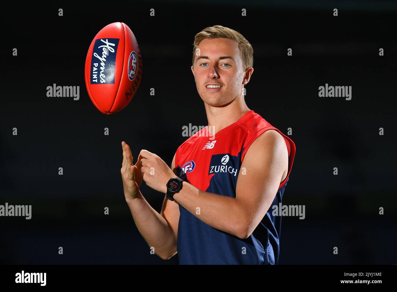 Bailey Laurie of the Melbourne Demons who has been selected in the ...
