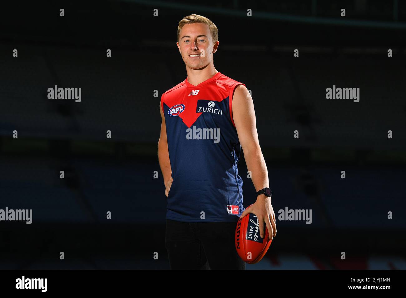 Bailey Laurie of the Melbourne Demons who has been selected in the ...
