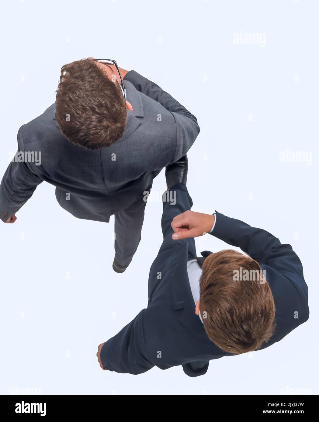 top view. two business people stepping forward Stock Photo - Alamy