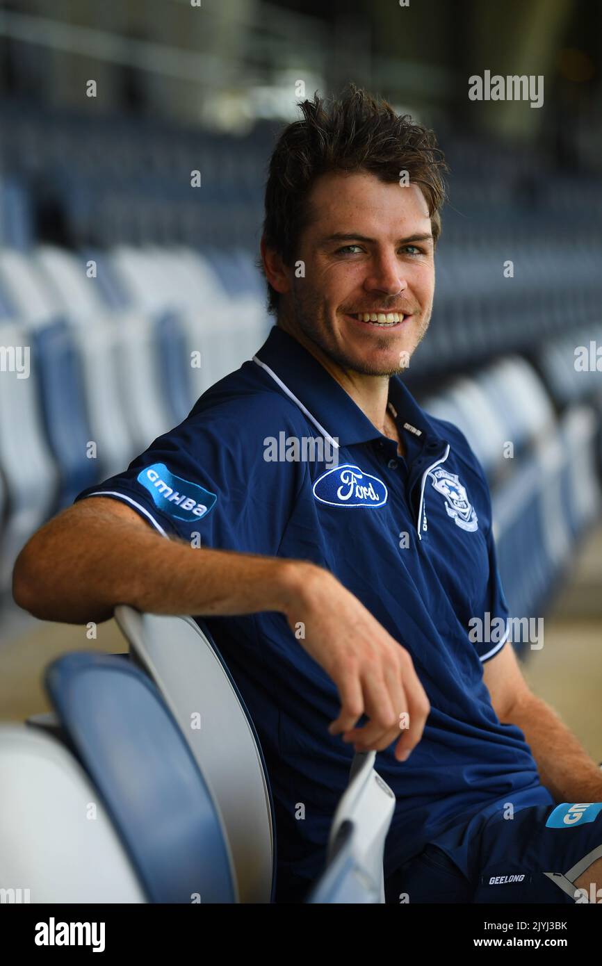 Isaac Smith of the Geelong Cats poses for a photograph during a Geelong ...
