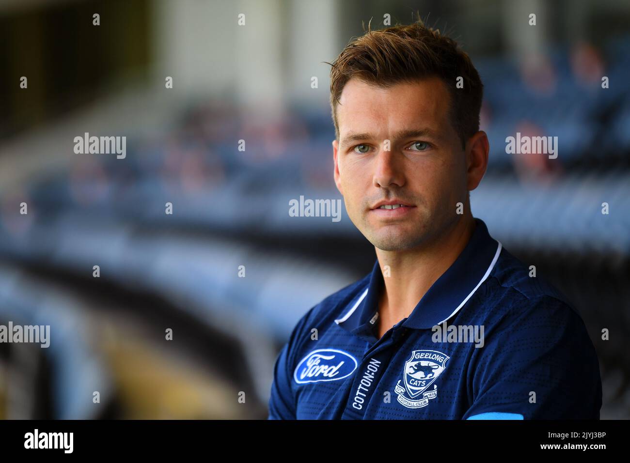 Shaun Higgins of the Geelong Cats poses for a photograph during a ...