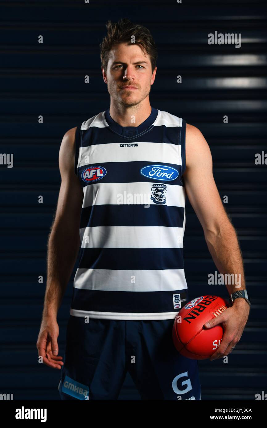 Isaac Smith of the Geelong Cats poses for a photograph during a Geelong ...