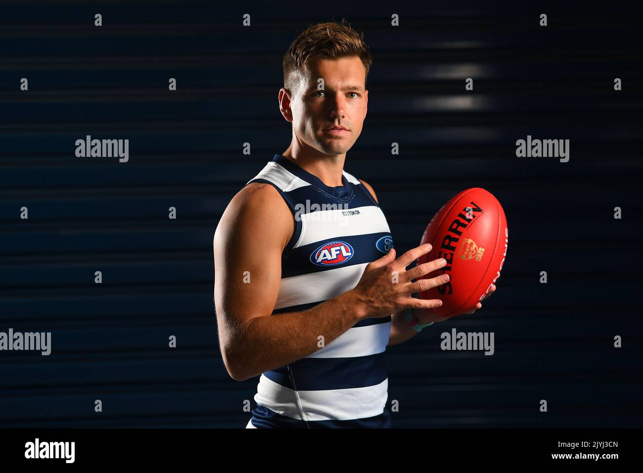 Shaun Higgins of the Geelong Cats poses for a photograph during a ...