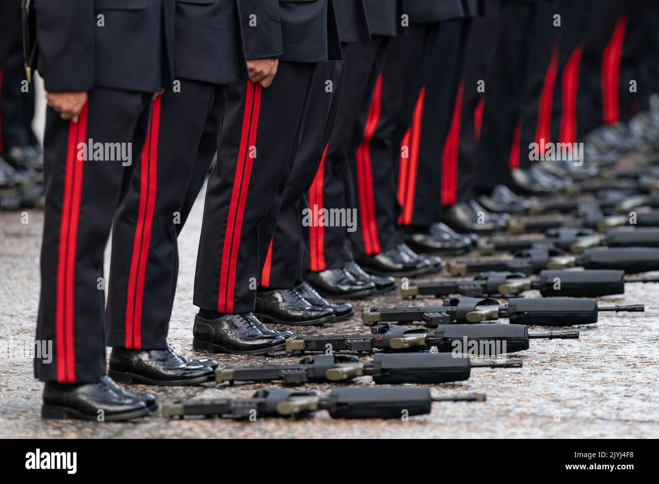 Members of the 94 Squadron The Queen's Own Gurkha Logistic Regiment set ...