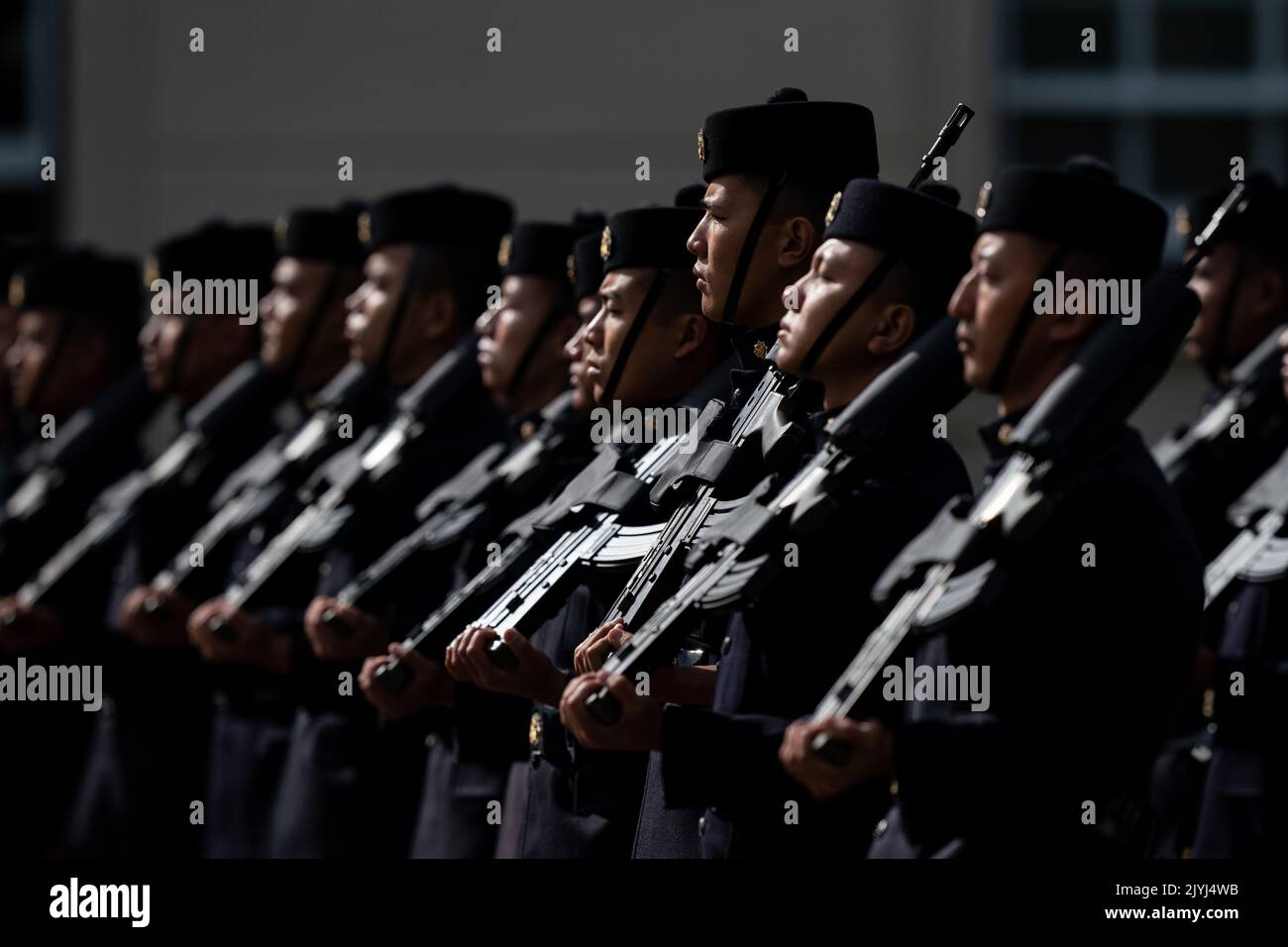Members of the 94 Squadron The Queen's Own Gurkha Logistic Regiment ...