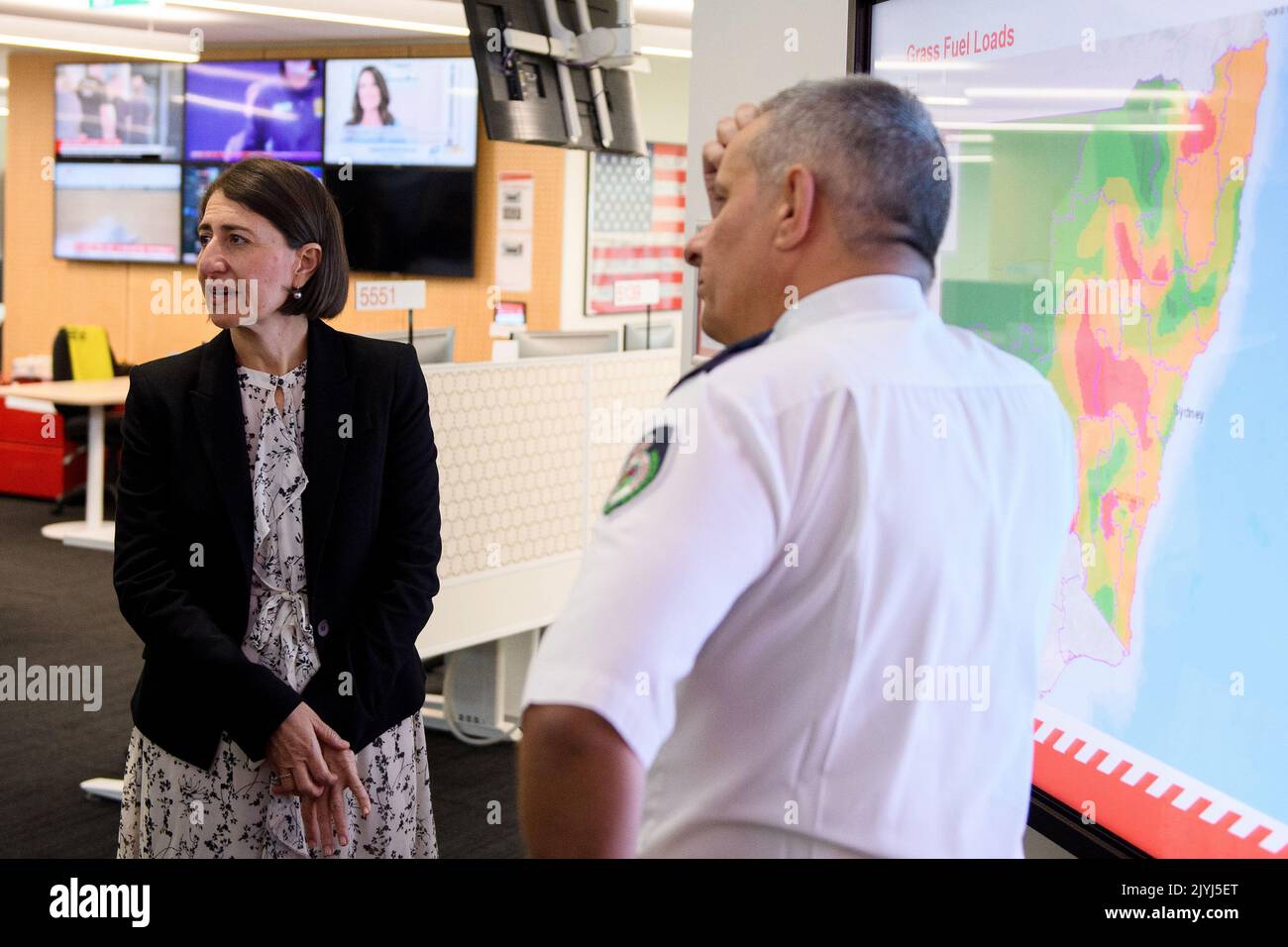 NSW Premier Gladys Berejiklian and Emergency Services Minister David ...