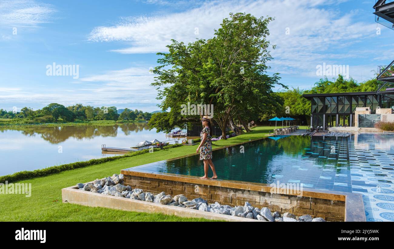 Kanchanaburi Thailand August 2022, Cross River Kwai Resort, a luxury ...