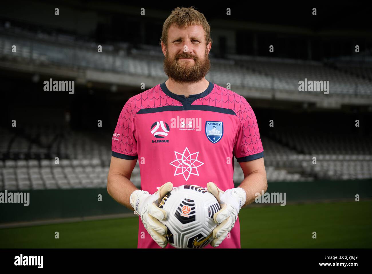 Andrew Redmayne of Sydney FC poses for a photograph during a team media ...