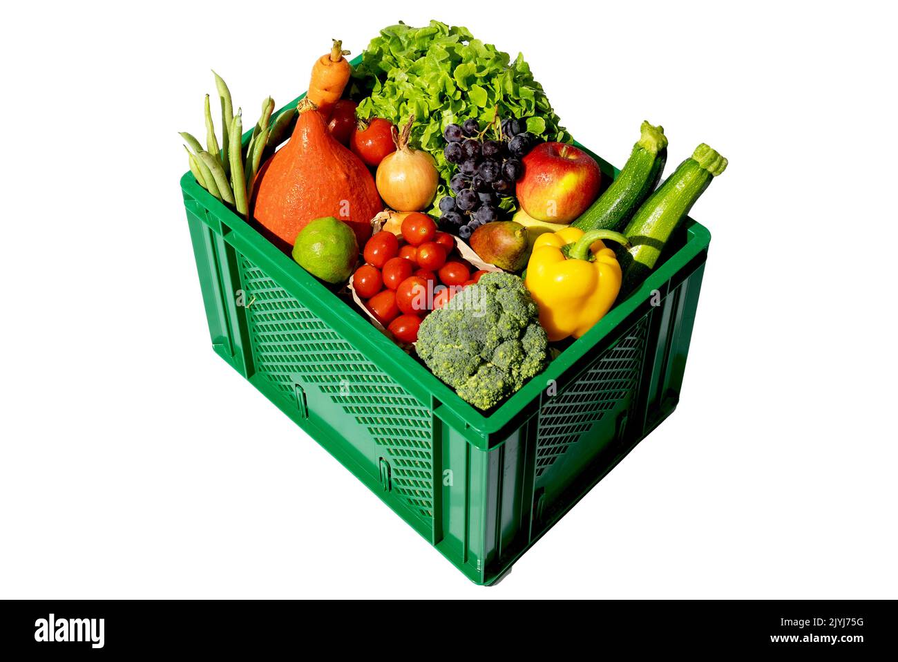 Vegetable and fruit box. Healthy bio food Stock Photo - Alamy