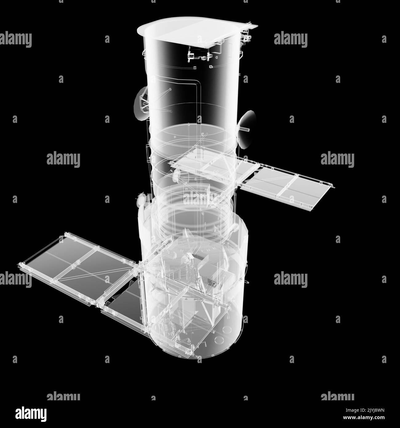 The Hubble Space Telescope. X-Ray render Stock Photo - Alamy