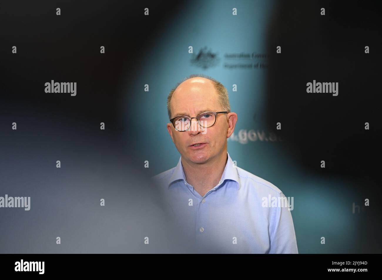 Australian Chief Medical Officer Paul Kelly addresses the media during ...