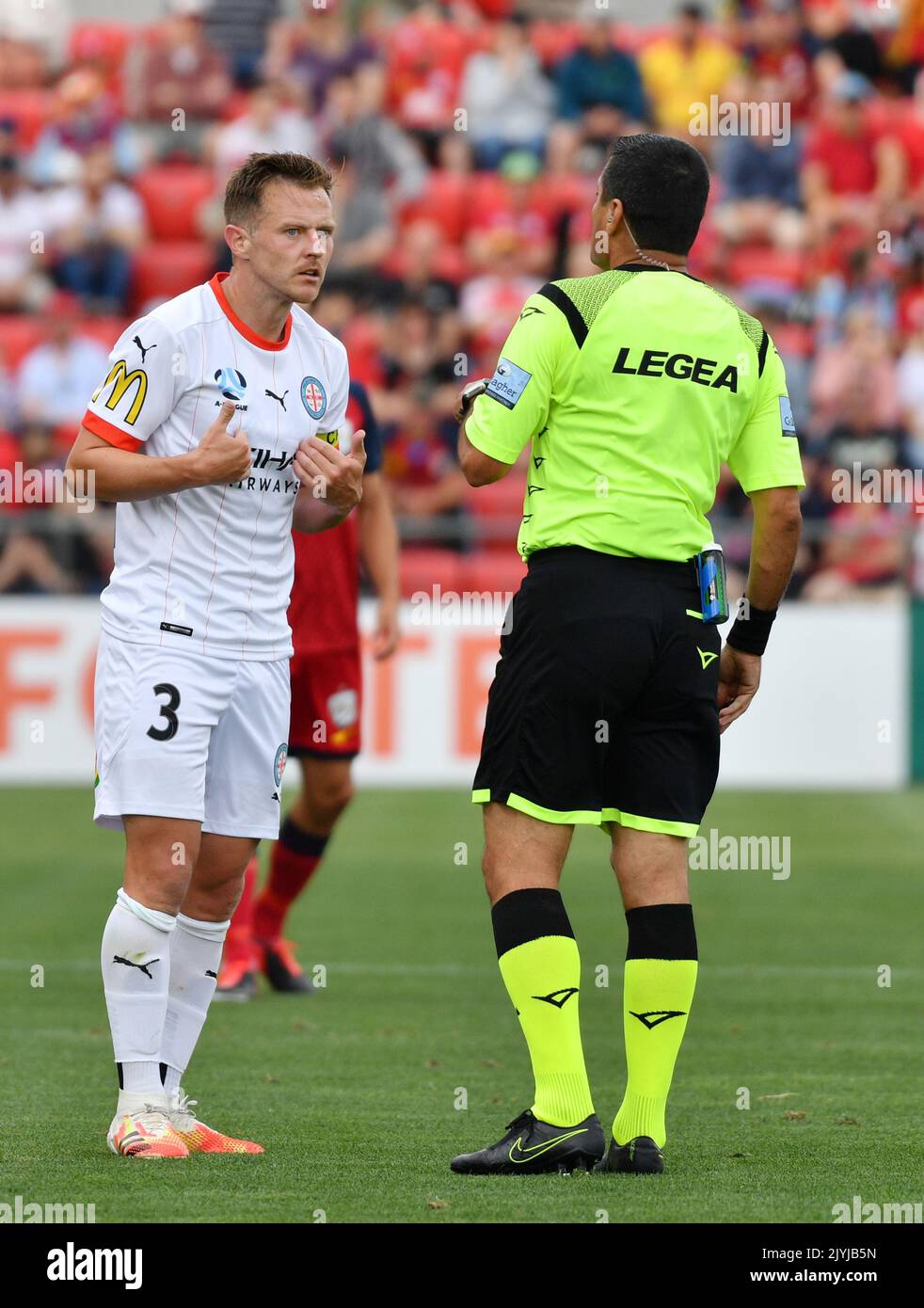 Scott Jamieson of Melbourne City protests after being sent off during ...