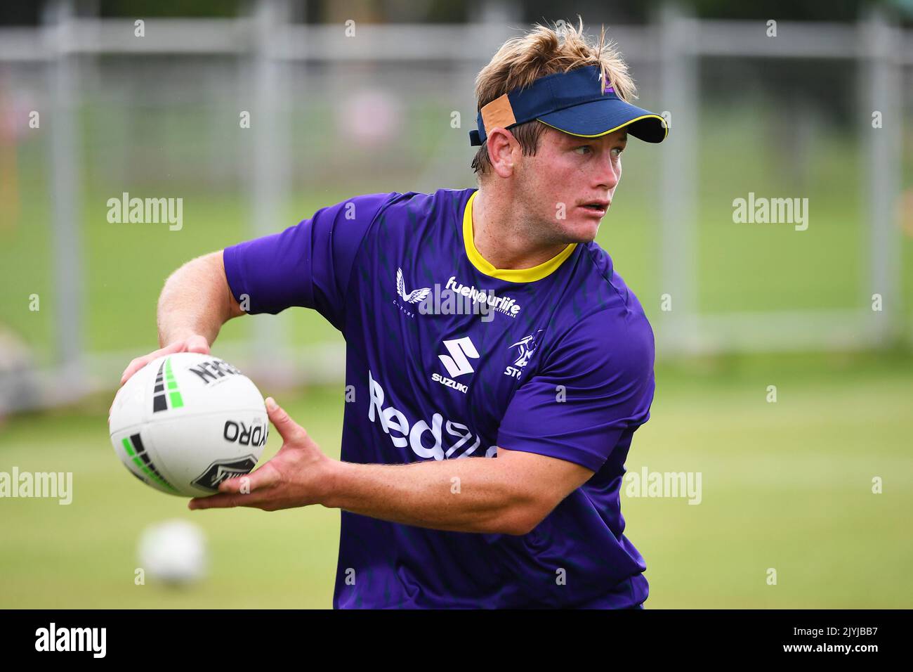 Harry Grant of Melbourne Storm looks on during an NRL Melbourne Storm ...