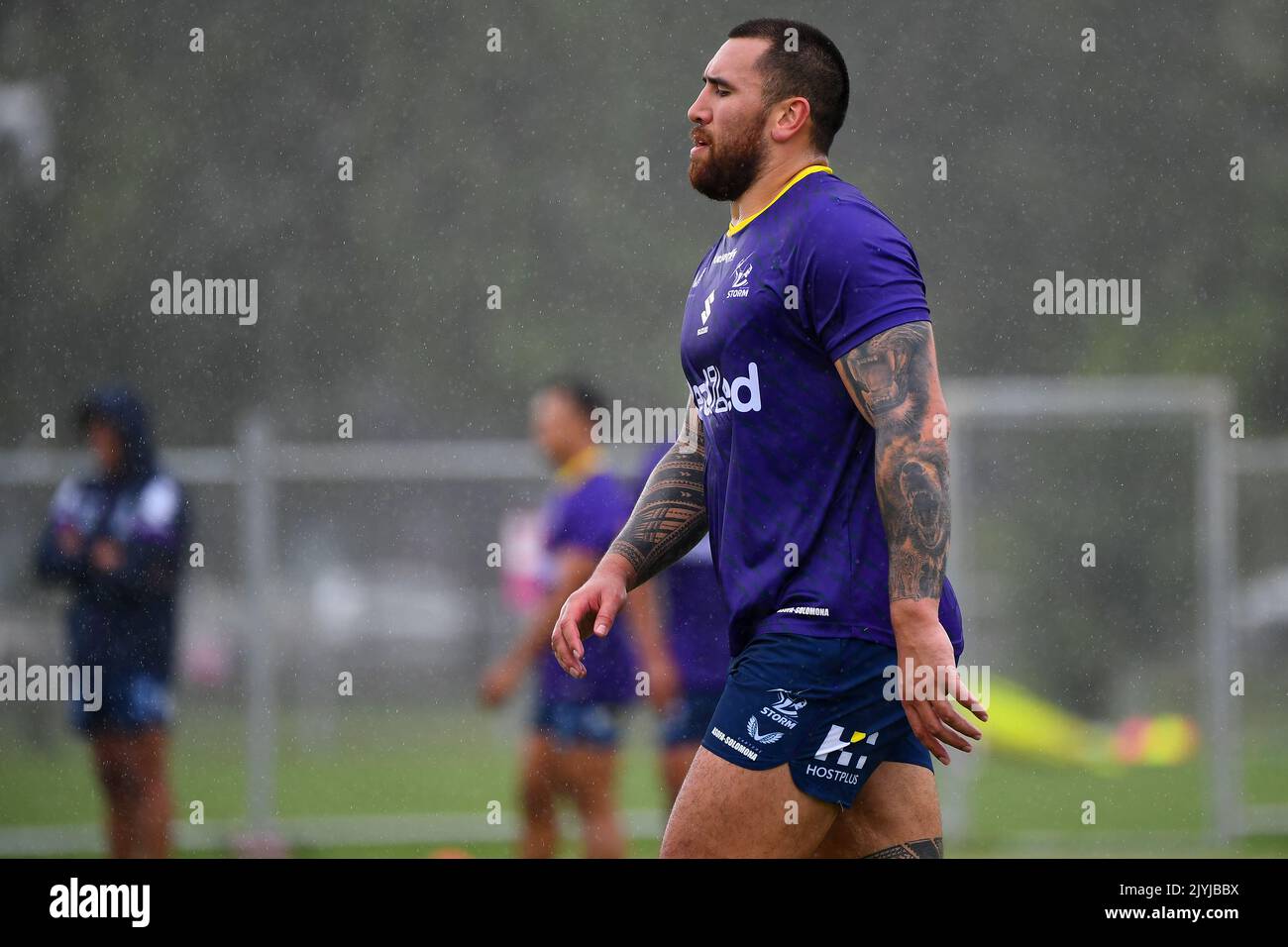 Nelson Asofa-Solomona of Melbourne Storm is seen during an NRL ...
