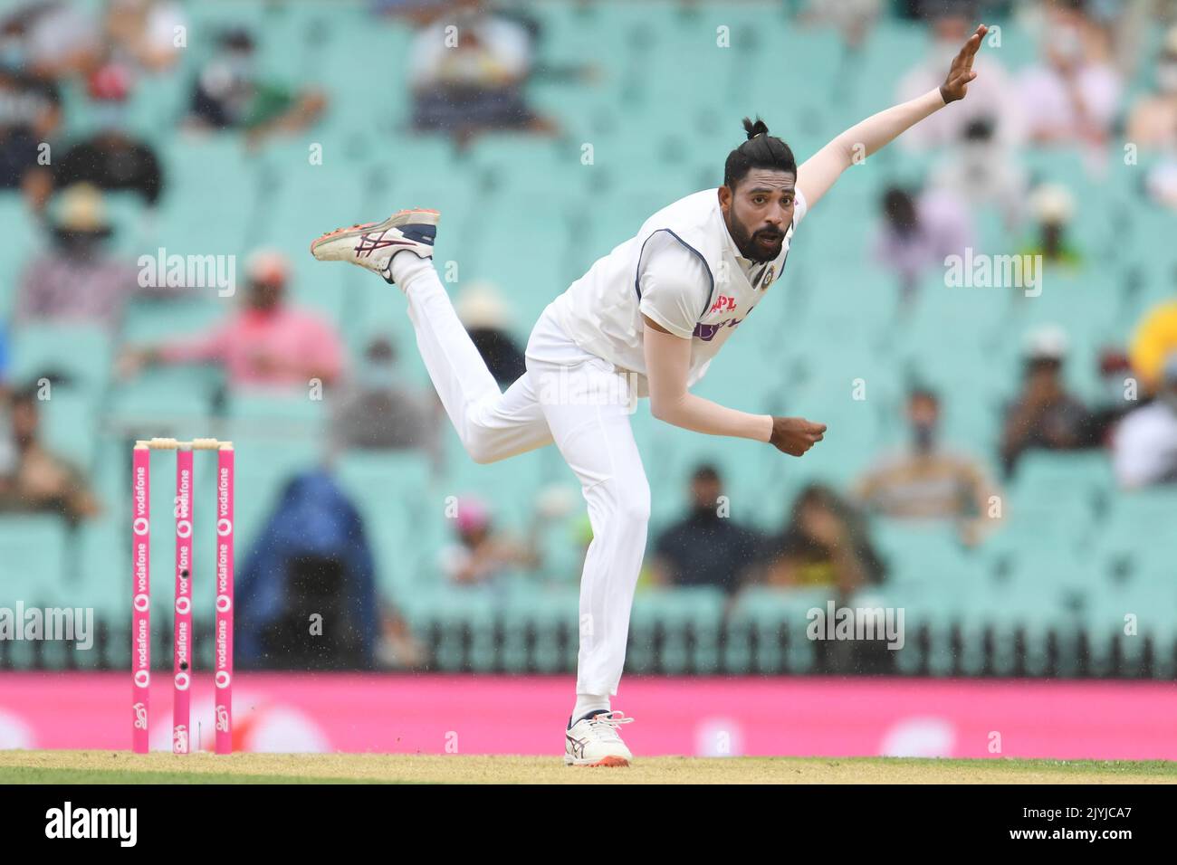Mohammed Siraj of India bowling during day 1 of the third Test Match ...