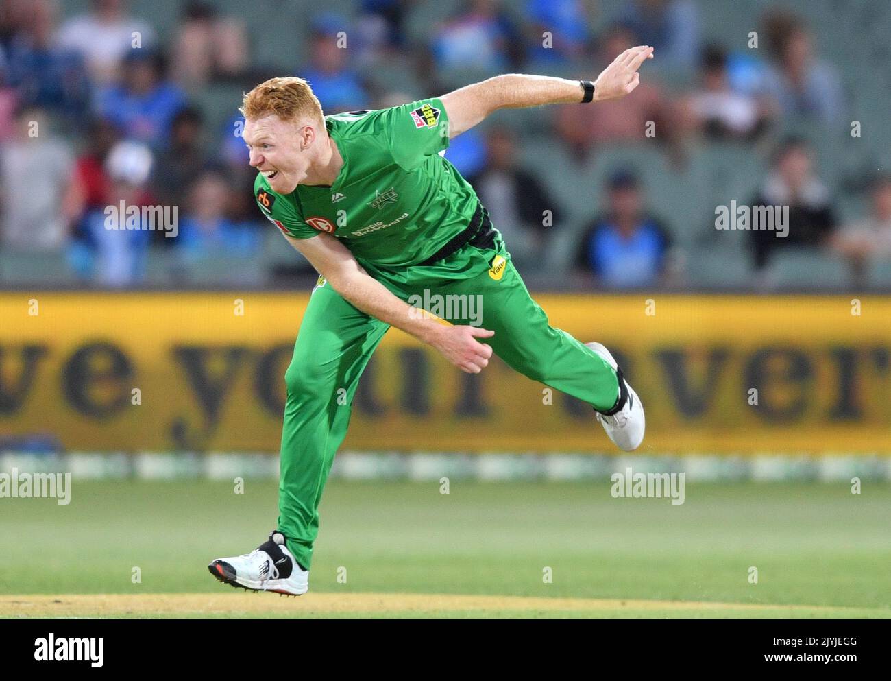 Liam Hatcher of the Stars bowls during the Big Bash League (BBL ...