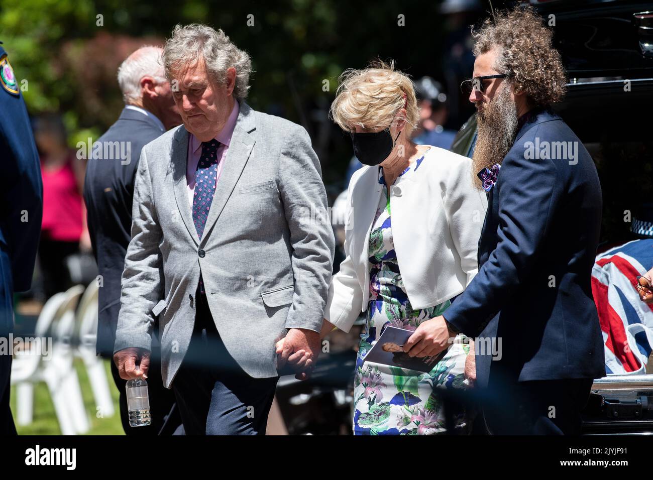 The parents and partner of Senior Constable Kelly Foster are seen ...