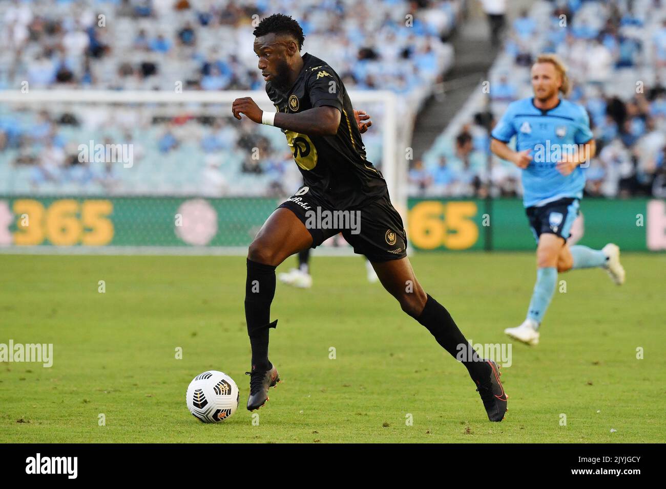Bernie Ibini of the Wanderers during the A-League match between Western ...