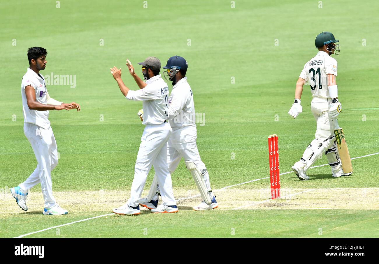 uWashington Sundar (left) of India celebrates with team mates after ...