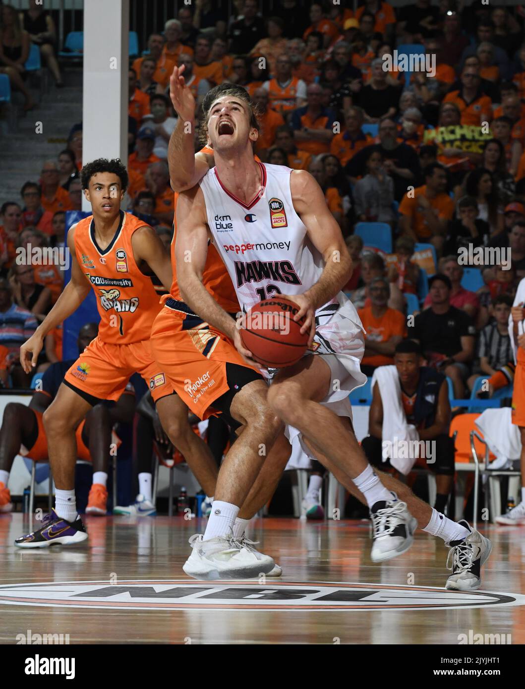 Sam Froling of the Hawks during the round 1 NBL match between the ...
