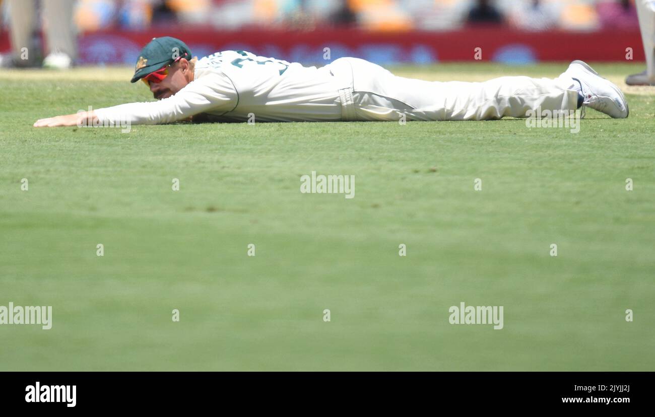 David Warner of Australia is seen during day five of the fourth Test ...