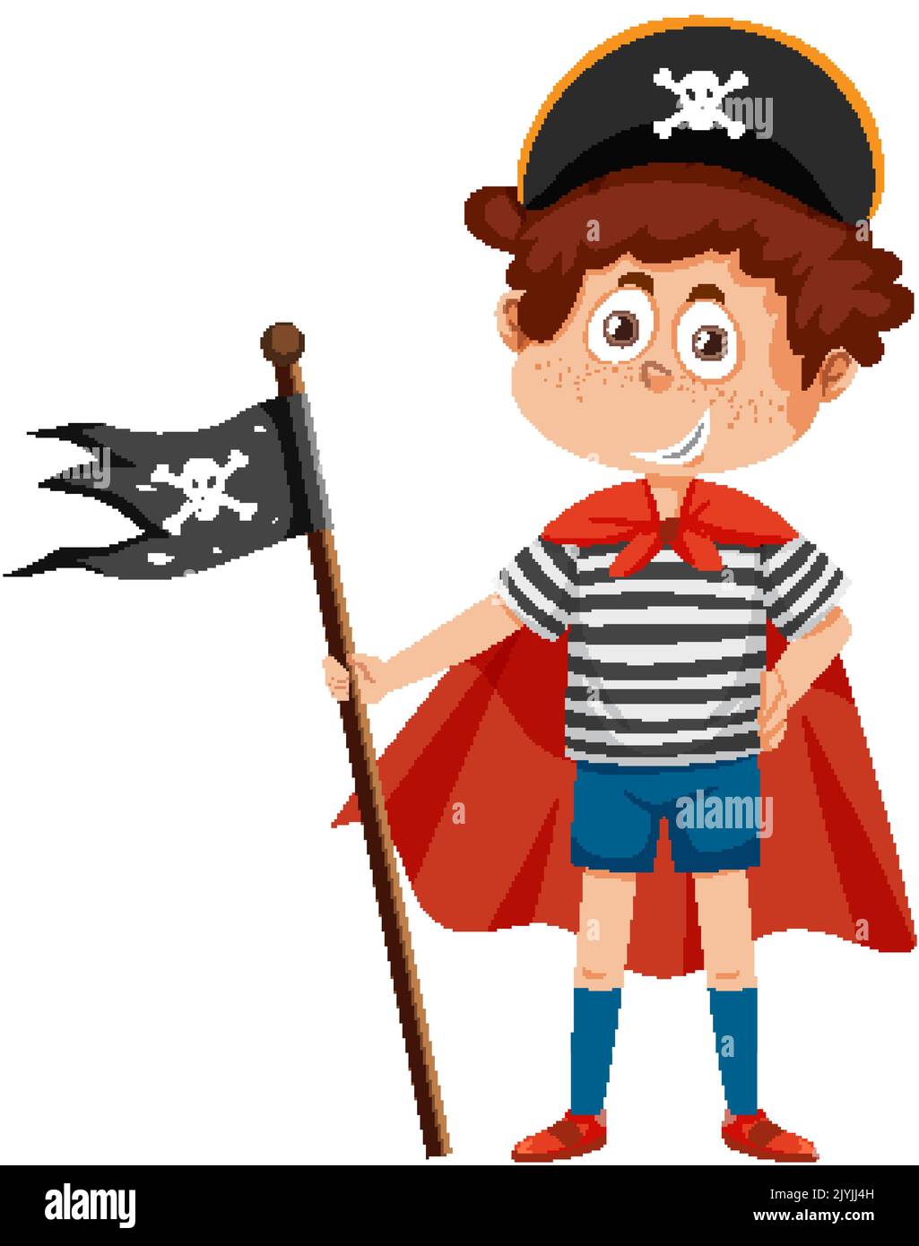 A boy in pirate costume illustration Stock Vector Image & Art - Alamy