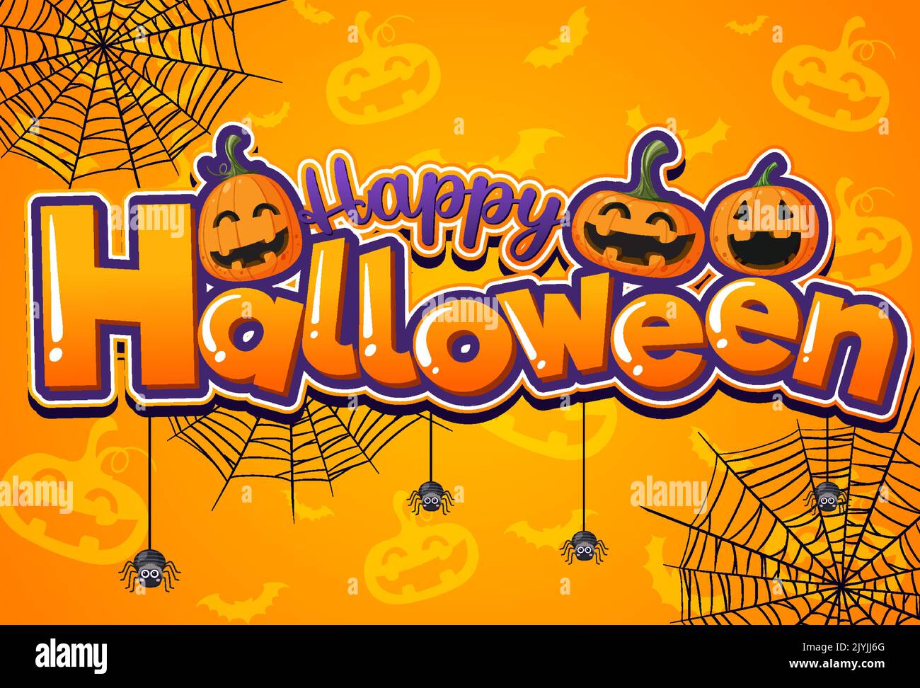 Happy Halloween Poster Template illustration Stock Vector Image & Art ...