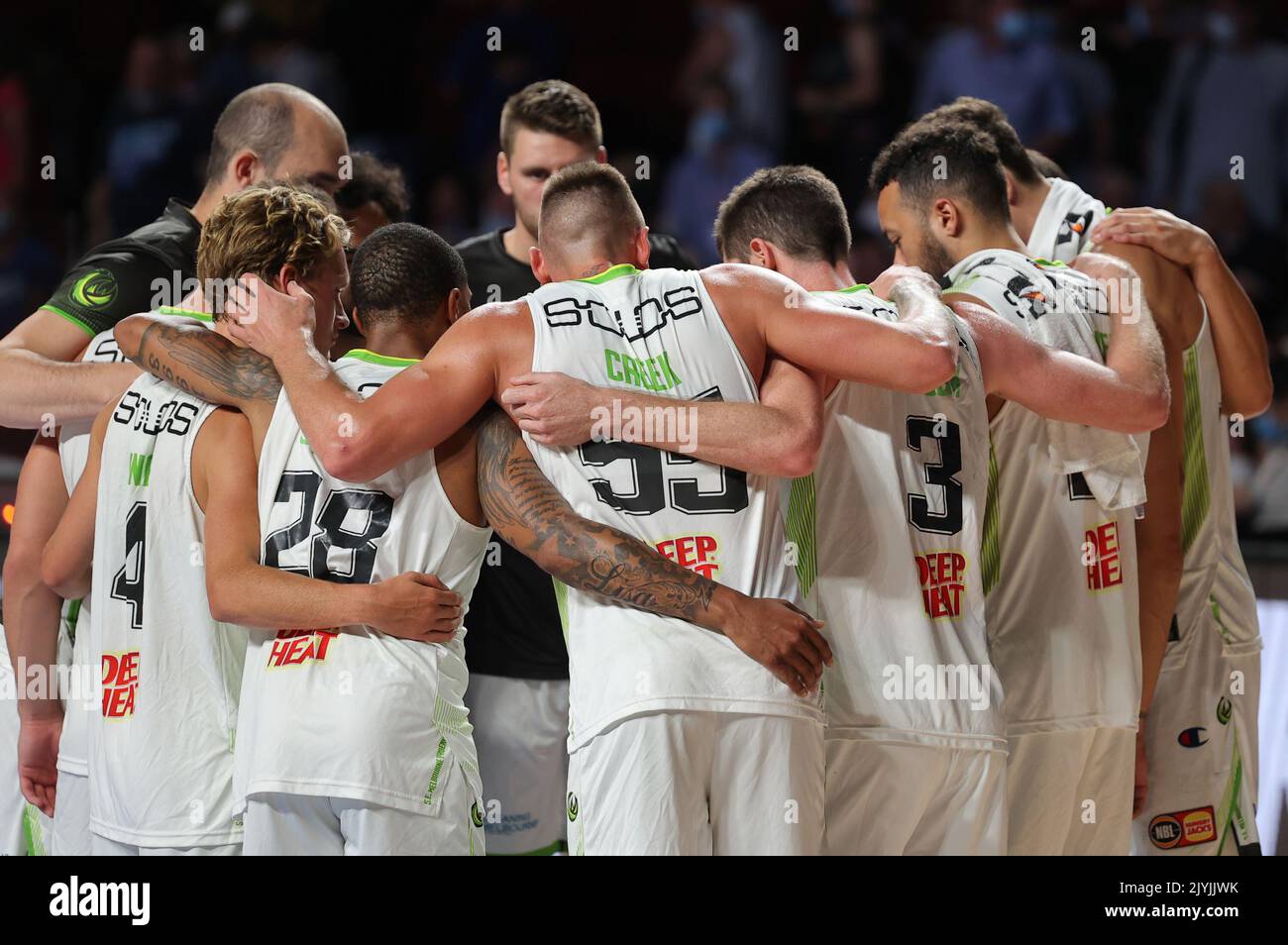 Phoenix players during the round 2 NBL match between the Adelaide 36ers ...