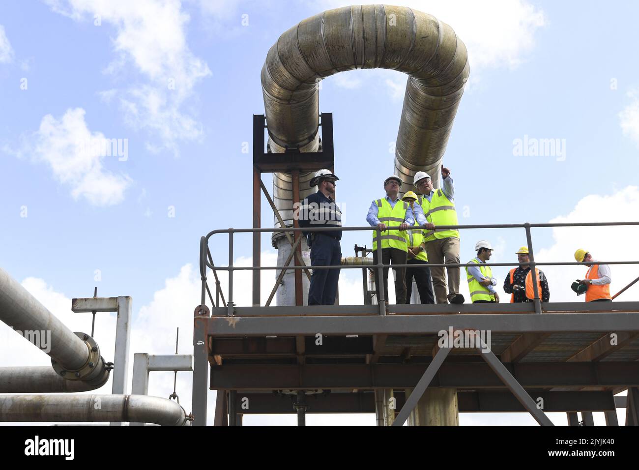 Australian Prime Minister Scott Morrison is seen during a visit to ...