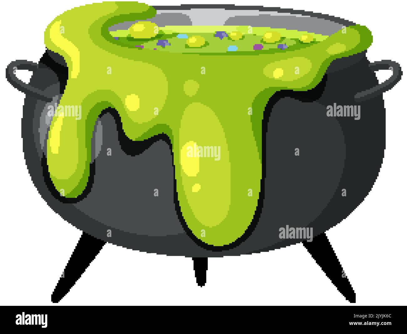 Witch magic potion pot on white background illustration Stock Vector ...