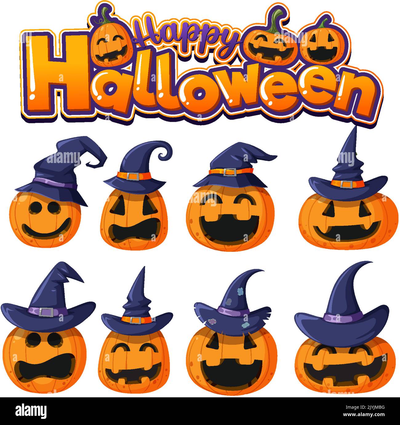 Halloween pumpkin or jack o lantern illustration Stock Vector Image ...