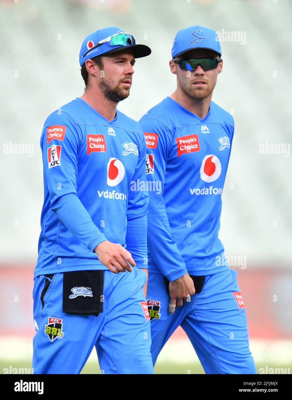 Travis Head and Phil Salt of the Adelaide Strikers during the Big Bash ...