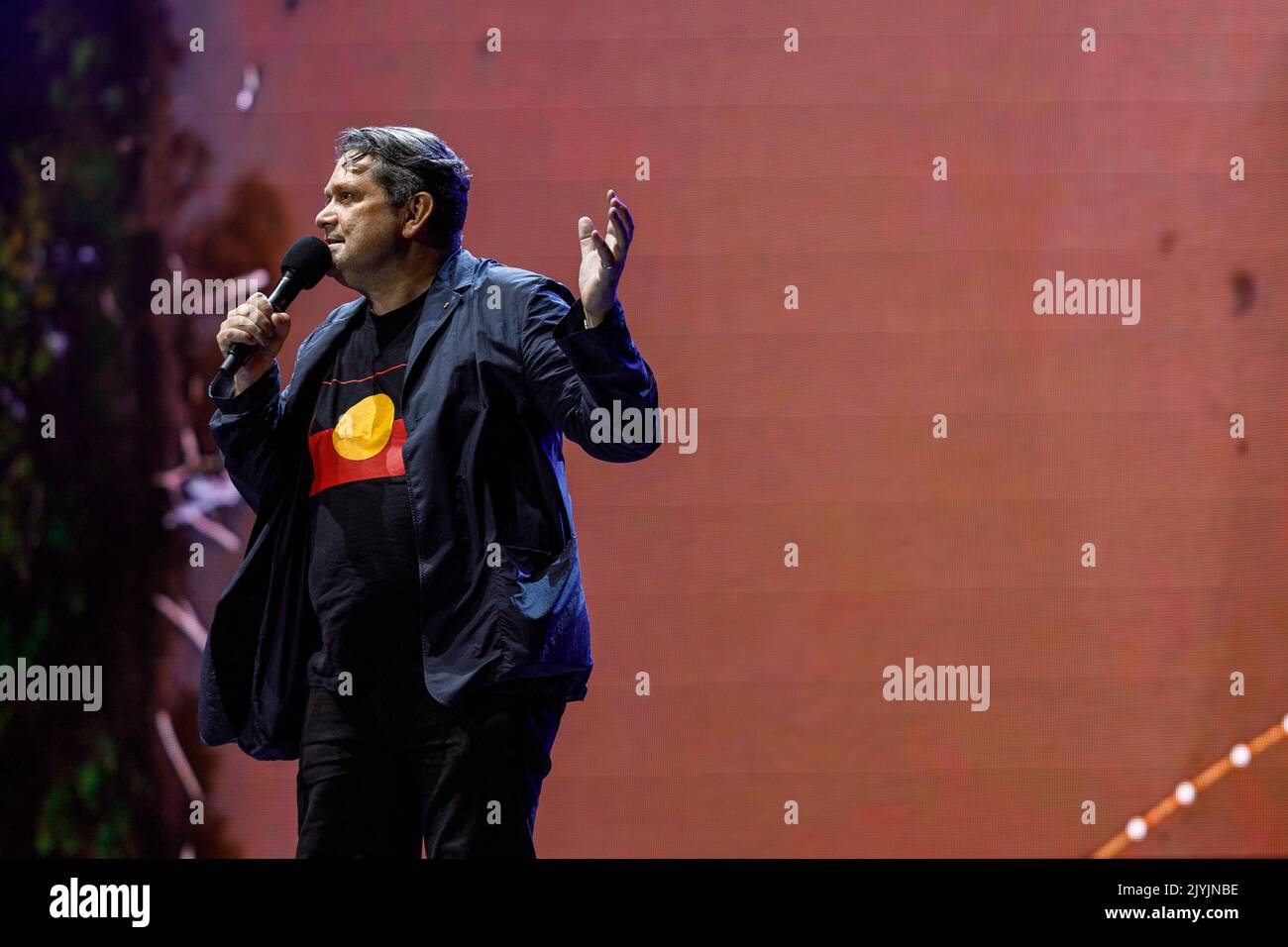 Wesley Enoch speaks during The Vigil on the eve of Australia Day at ...