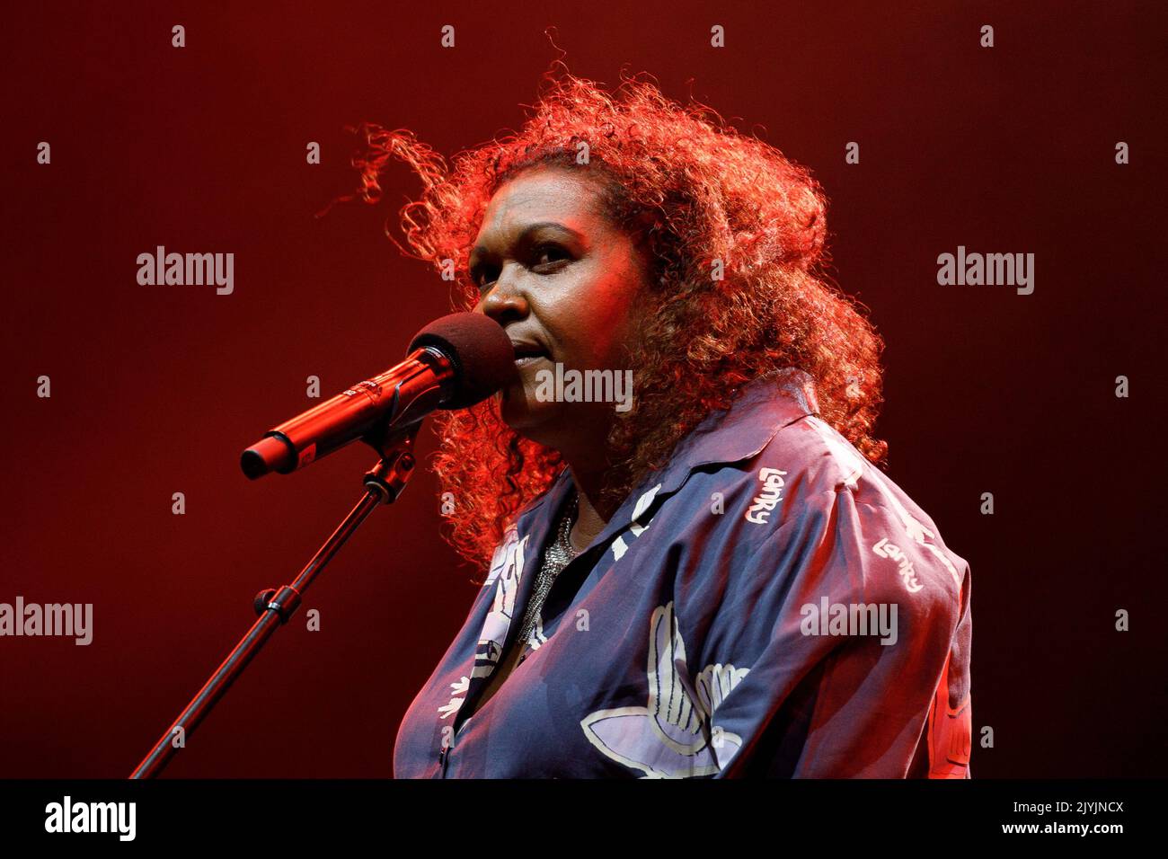 Singer Emma Donovan performs during The Vigil on the eve of Australia ...