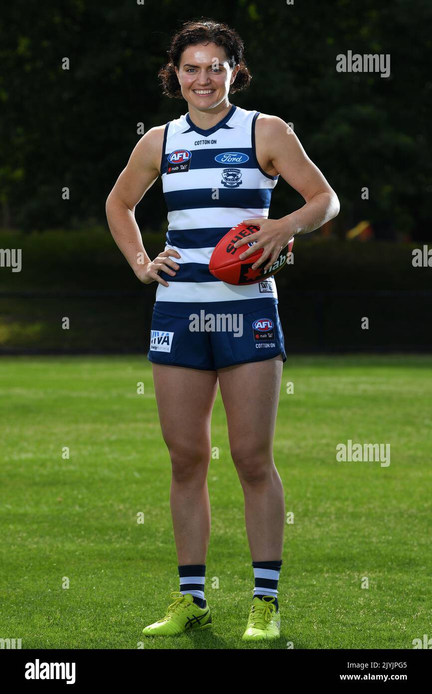 Meg McDonald of the Geelong Cats poses for a photograph during the AFLW ...