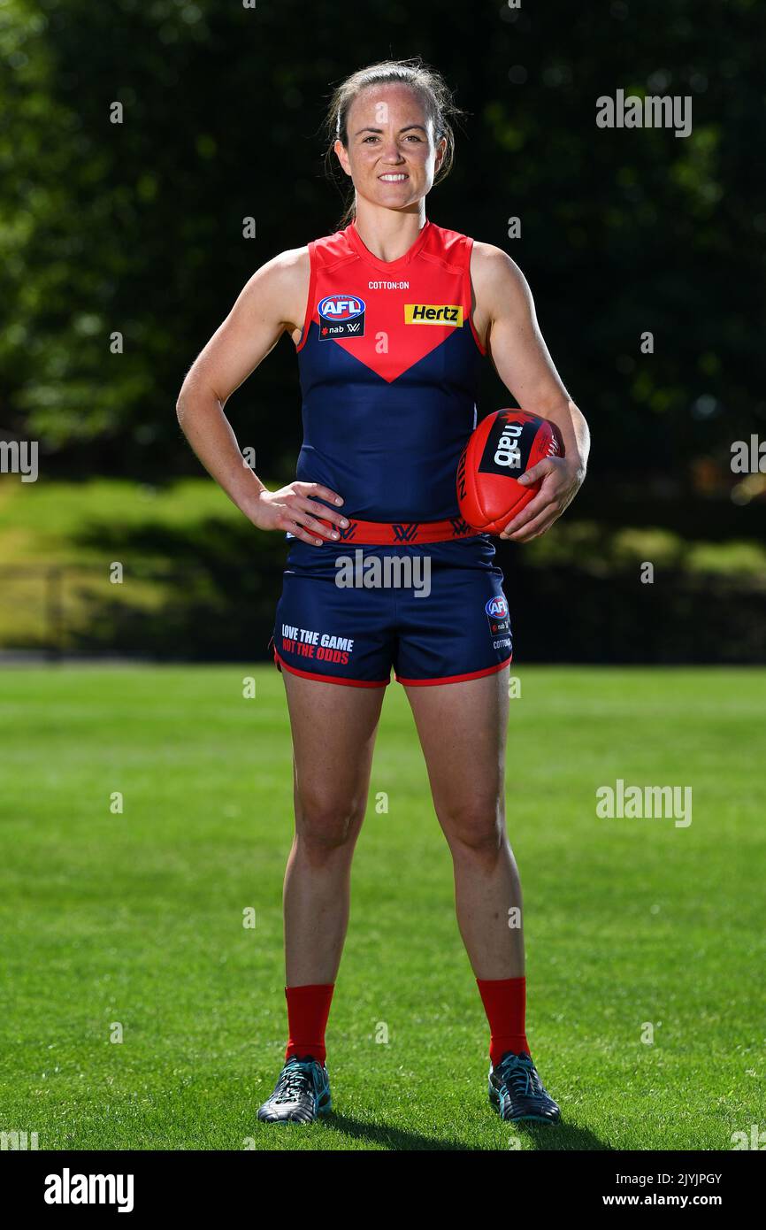 Daisy Pearce of the Melbourne Demons poses for a photograph during the ...