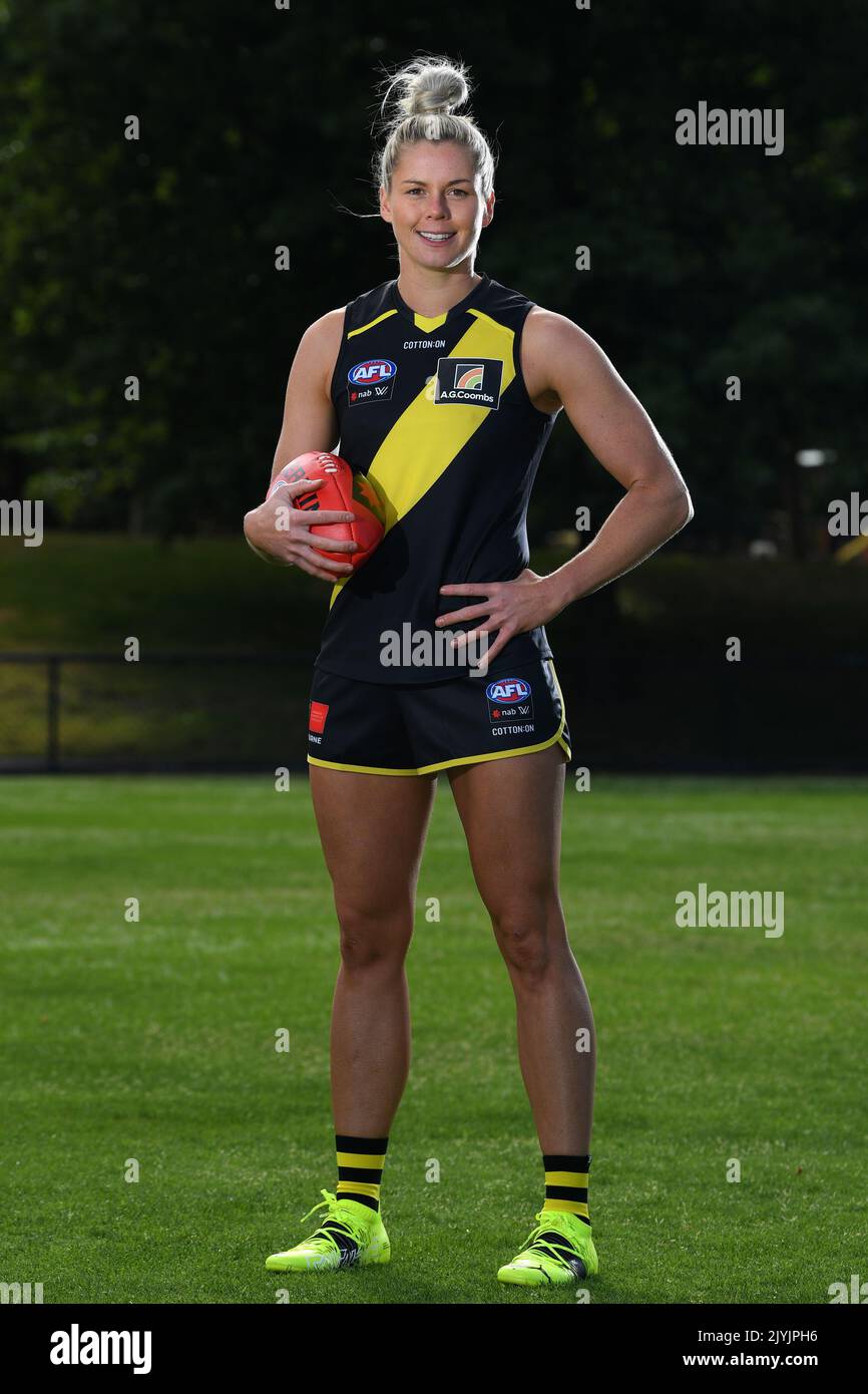 Katie Brennan of the Richmond Demons poses for a photograph during the ...