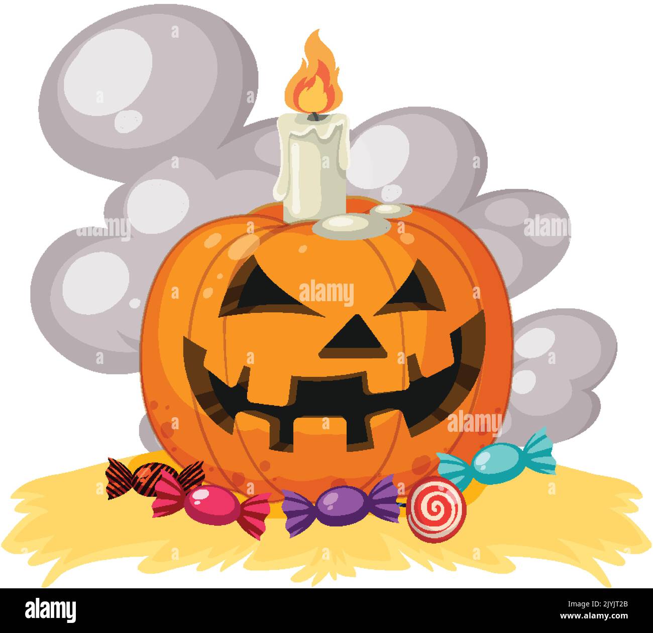 Halloween pumpkin or jack o lantern illustration Stock Vector Image ...