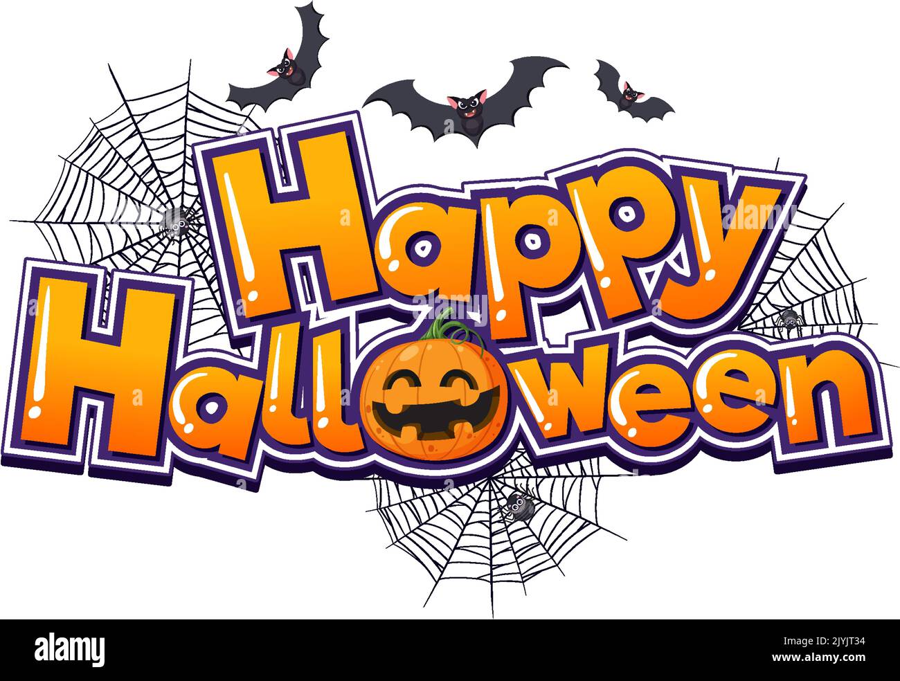 Happy Halloween Font Logo illustration Stock Vector Image & Art - Alamy