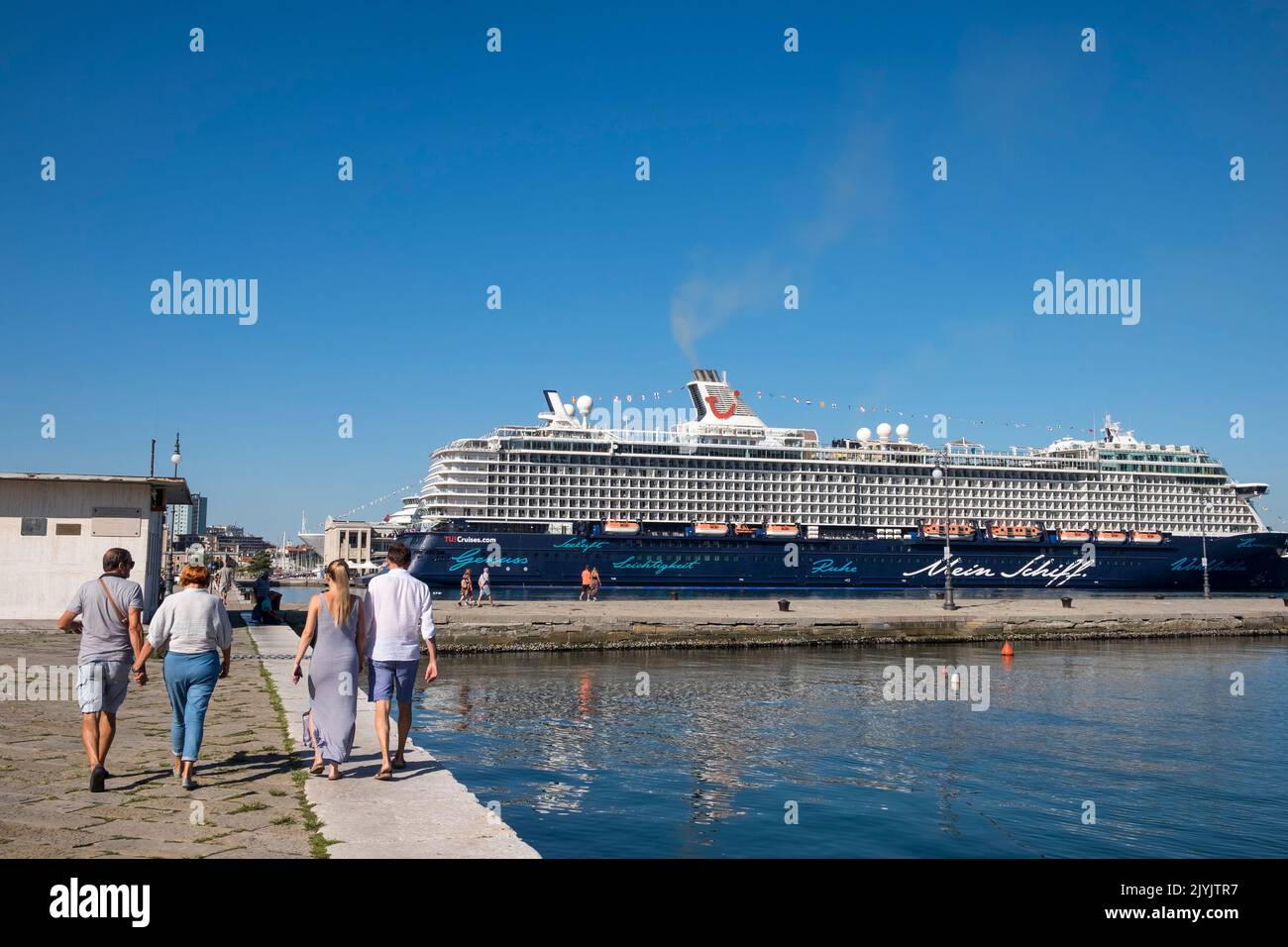 Italy, Friuli Venezia Giulia, Trieste, Seaport, Mein Schiff cruise ship ...