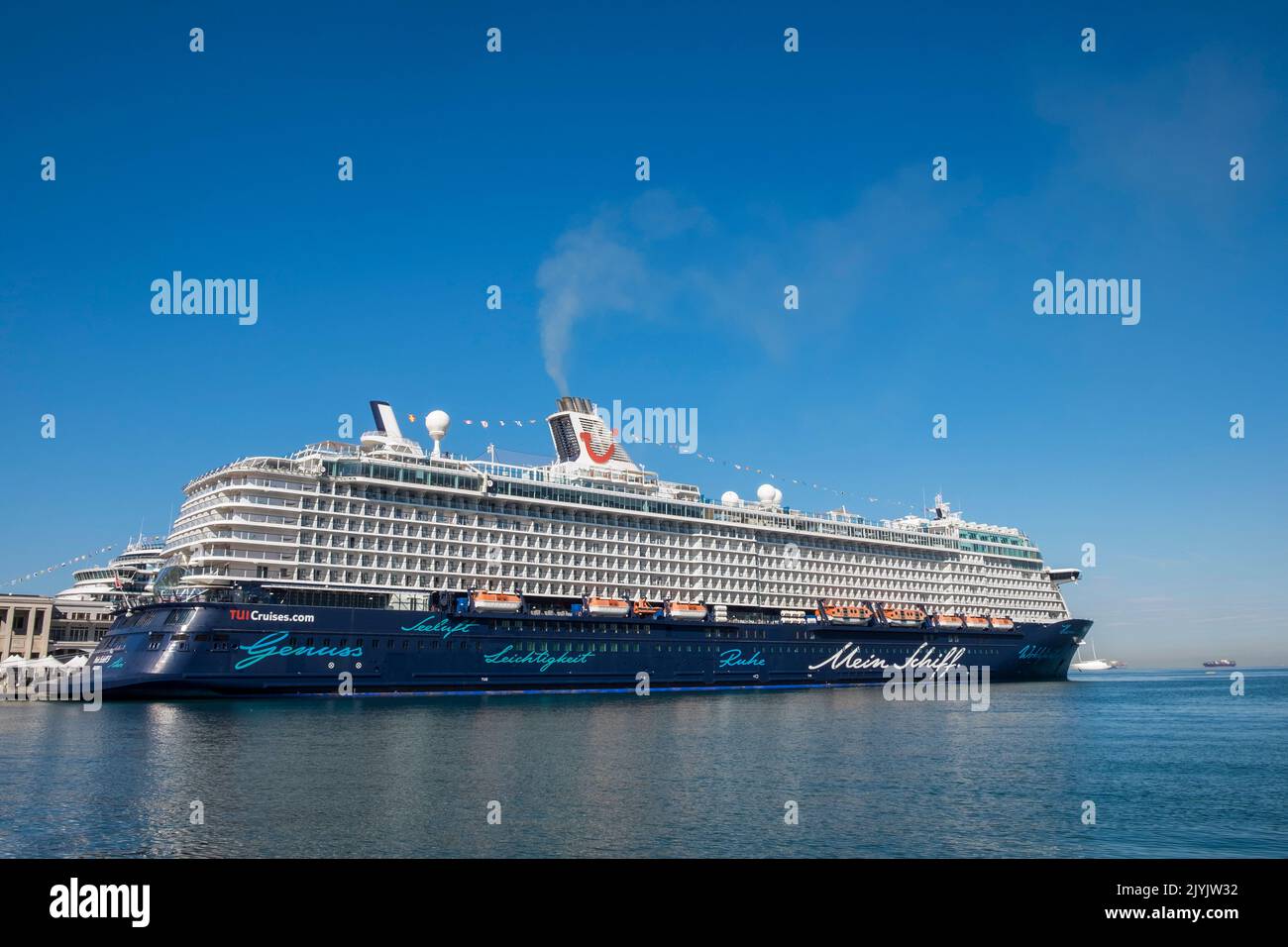 Italy, Friuli Venezia Giulia, Trieste, Seaport, Mein Schiff cruise ship ...
