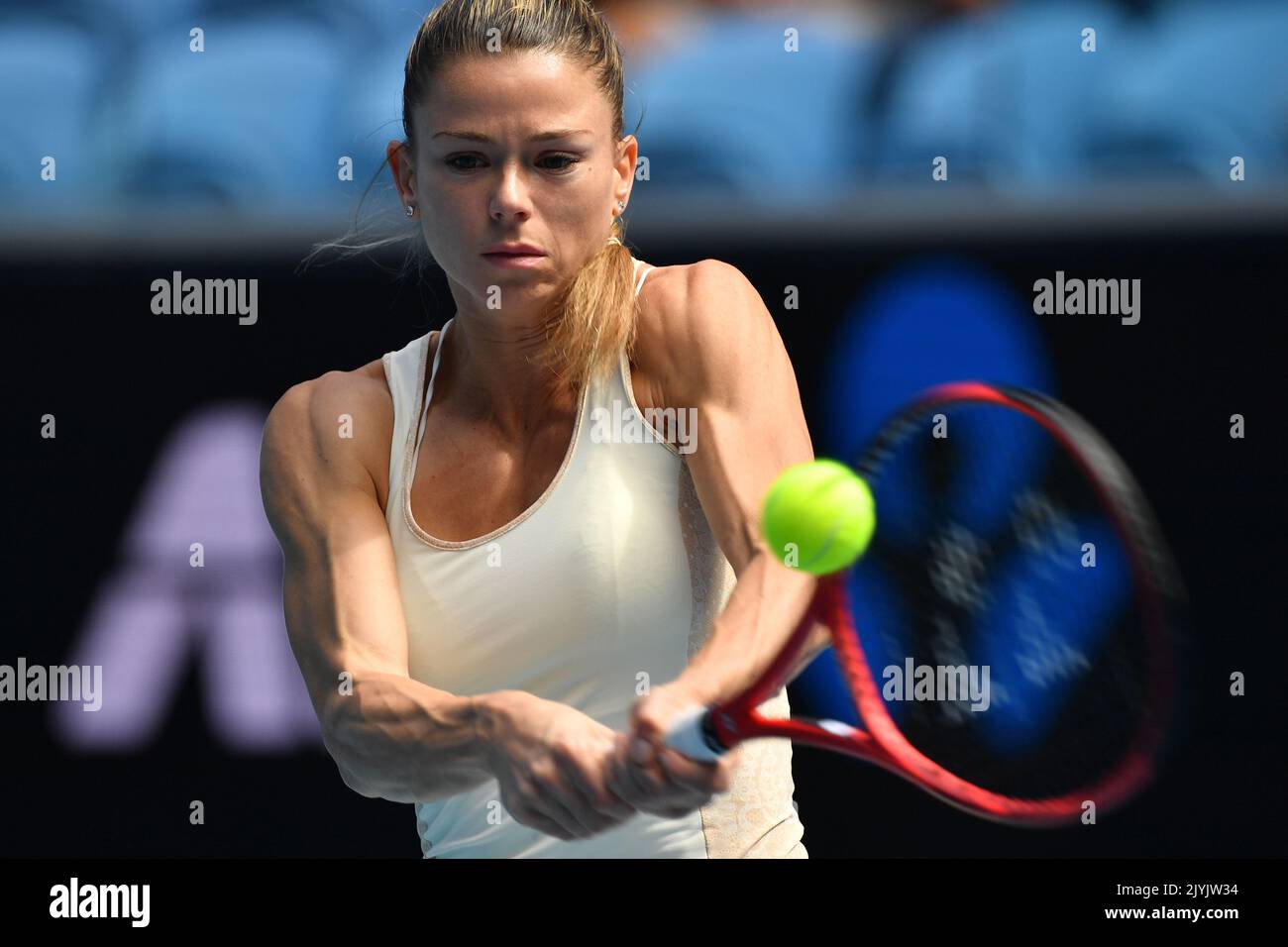 Camila Giorgi of Italy during the Round 2 Yarra Valley Classic - WTA 500 match against Sofia ...