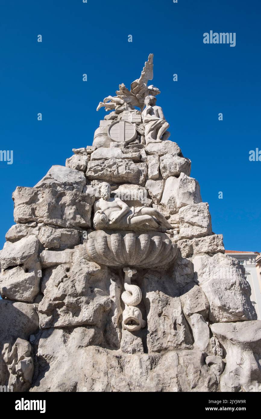 Italy, Friuli Venezia Giulia, Trieste, Piazza Unità d'Italia, Unità d ...