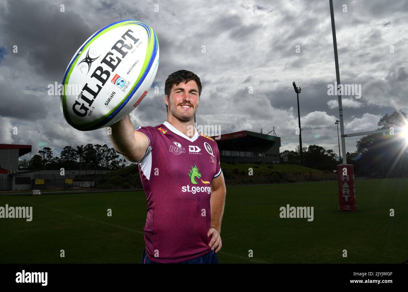 Queensland Reds captain Liam Wright is seen posing for a photograph ...