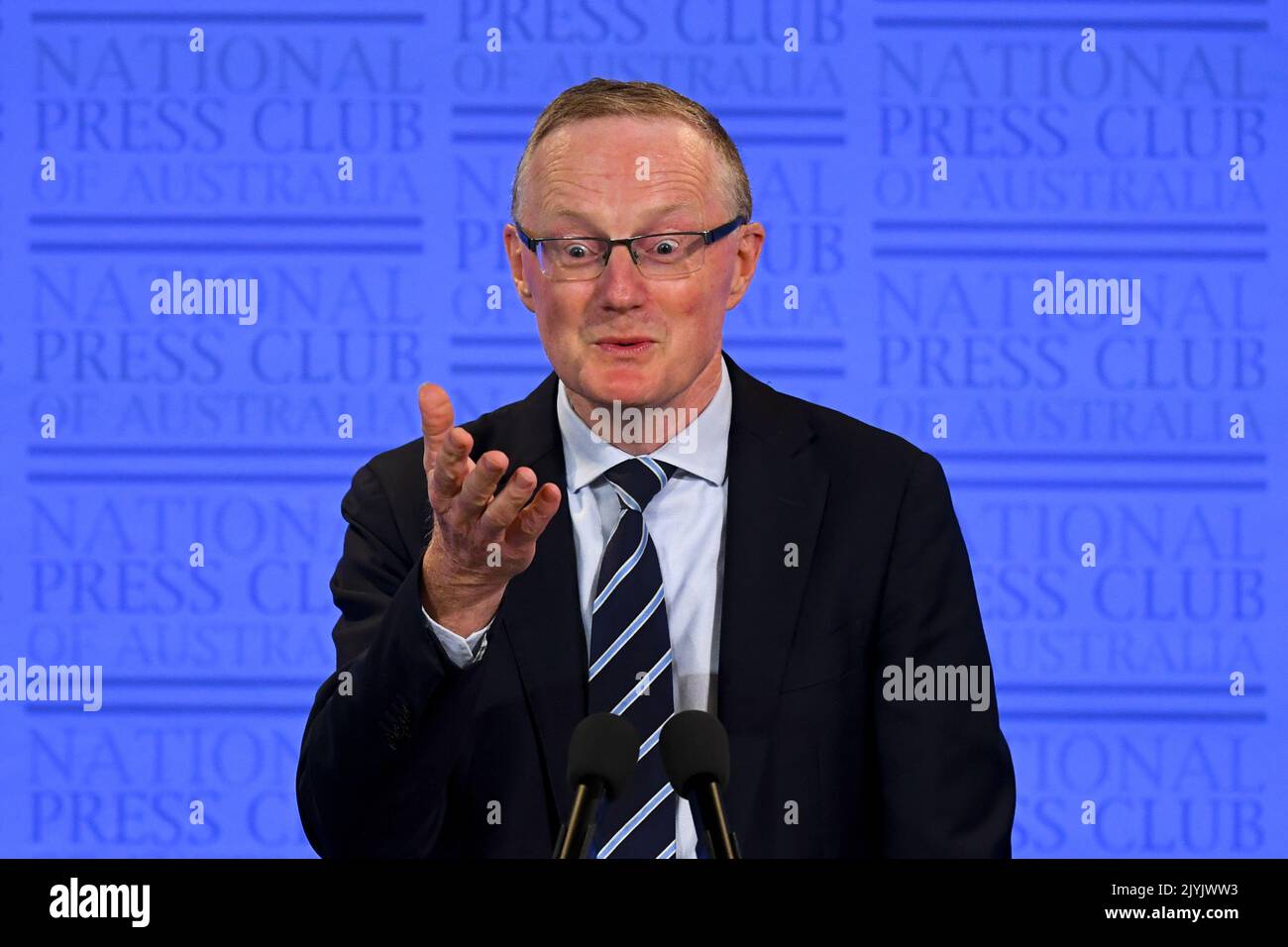 Governor of the Reserve Bank of Australia Philip Lowe addresses the ...