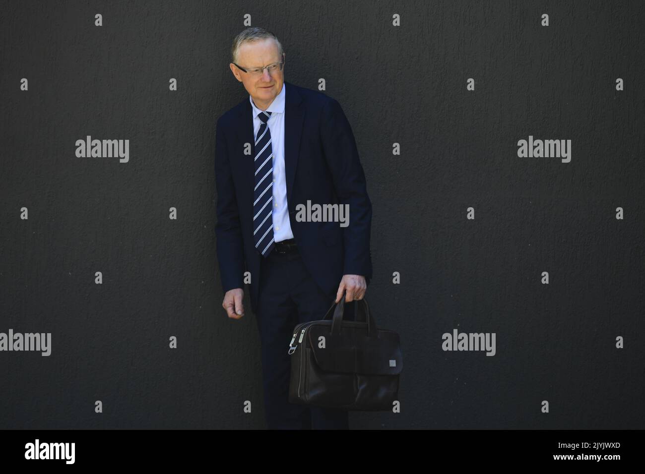 Governor of the Reserve Bank of Australia Philip Lowe is seen ahead of ...