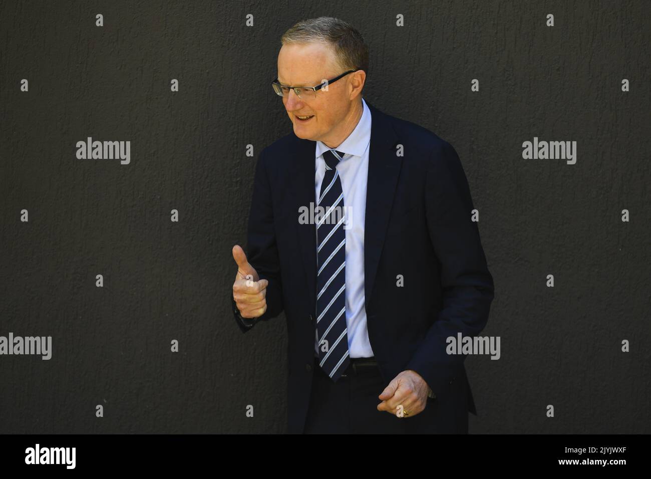 Governor of the Reserve Bank of Australia Philip Lowe is seen ahead of ...